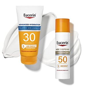 eucerin sun spf 30 body lotion + spf 50 face lotion multipack (5 oz. body + 2.5 oz. face)