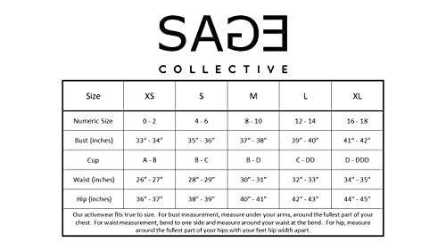 Sage Collective Women's High Rise 7/8 Leggings Moisture Wicking Tummy Control Slimming Stretch Athletic High Waisted Yoga with Side Pockets, Tetra, Small