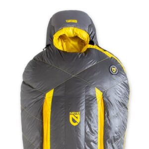 nemo sonic down mummy sleeping bag - regular - goodnight gray/goldfinch