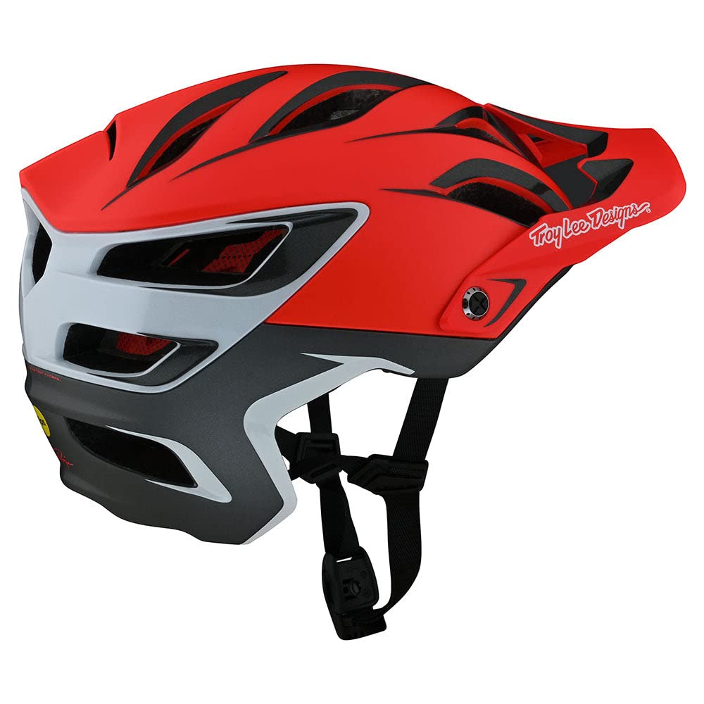 Troy Lee Designs A3 Uno Half Shell Bicycle Helmet W/MIPS - EPP EPS Premium Lightweight - All Mountain Enduro Gravel Trail Cycling MTB (Red, XS/SM)