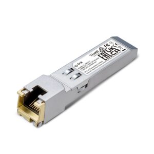 tp-link tl-sm331t | 1000base-t rj45 sfp module | 1.25g copper sfp transceiver | sfp to ethernet | plug and play | hot pluggable | up to 100m distance | | durable metal casing | versatile compatibility