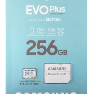 Samsung 256GB MicroSDXC EVO Plus (Evo+) Class 10 Memory Card with Adapter Works with Nintendo Switch Lite, Switch, Switch OLED (MB-MC256KA) Bundle with 1 Everything But Stromboli Micro SD Card Reader