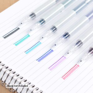 Erin Condren Colorful Marker Gem Dual-Ink/Dual-Tip Markers 6-pack | 6 Pens, 12 Highlight and Jewel-Tone Colors in Chisel Tip Highlighter and Fine Tip Pen | Design