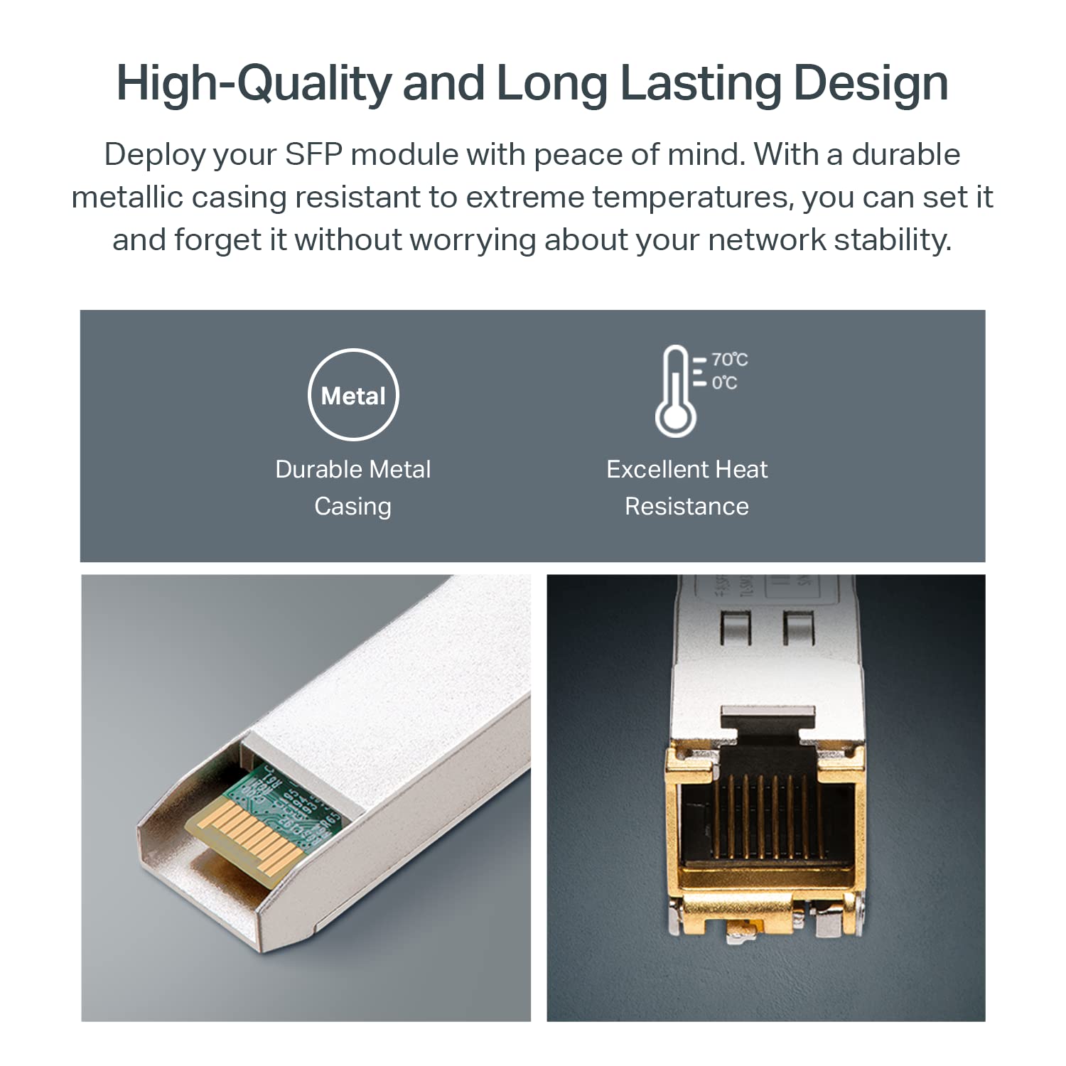 TP-Link TL-SM331T | 1000Base-T RJ45 SFP Module | 1.25G Copper SFP Transceiver | SFP to Ethernet | Plug and Play | Hot Pluggable | Up to 100m distance | | Durable Metal Casing | Versatile Compatibility