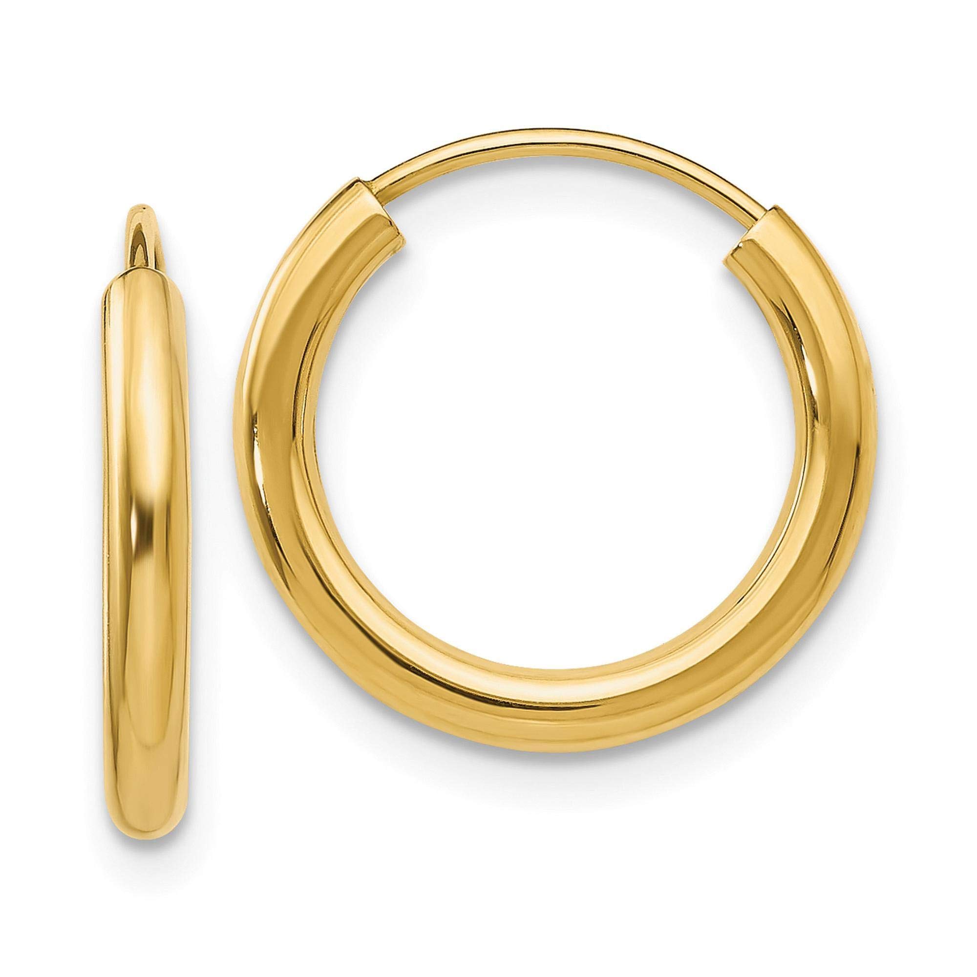 Yellow Gold Endless Hoop Earrings