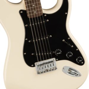 Fender Bullet Stratocaster HT Electric Guitar, Laurel Fingerboard, Black Pickguard - Olympic White