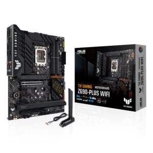 asus tuf gaming z690-plus lga 1700(intel12th gen) atx motherboard(pcie 5.0,ddr5,4xnvme ssd,14+2 power stages,wifi 6,2.5gb lan,front usb 3.2 gen 2 type-c ports,thunderbolt 4)