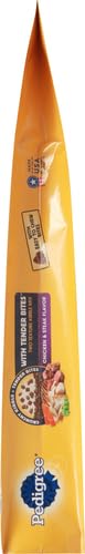 Pedigree with Tender Bites Complete Nutrition Adult Dry Dog Food, Chicken & Steak Flavor, 14 lb. Bag