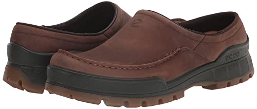 ECCO Men's Track 25 Hydromax Water Resistant Moc Toe Clog, Cocoa Brown Nubuck, 10-10.5