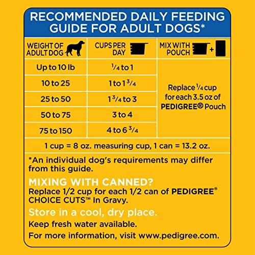 Pedigree High Protein Adult Dry Dog Food Beef and Lamb Flavor Dog Kibble, 16 lb. Bag