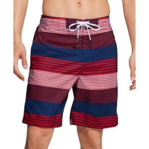 speedo mens 9" beach wear swim trunks red xl