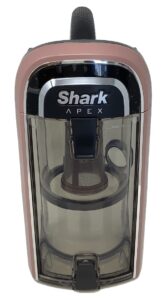 shark dust cup dirt bin for apex ax912 qu922q qu922qbl qu922qpk qu922qrd qu922qrg duoclean self-cleaning upright vacuum, smokey rose clear and black