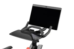 tfd the tray+ | compatible with peloton bikes+ only (dark)| laptop desk tray - premium holder for laptop, tablet, phone, books & more - the ultimate peloton accessories