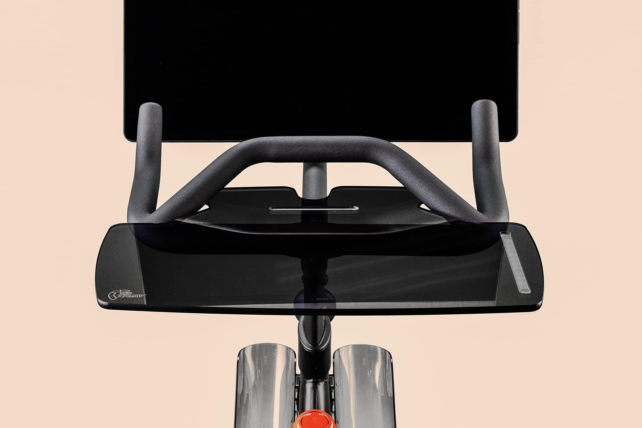 TFD The Tray+ | Compatible with Peloton Bikes+ ONLY (Dark)| Laptop Desk Tray - Premium Holder for Laptop, Tablet, Phone, Books & More - The Ultimate Peloton Accessories