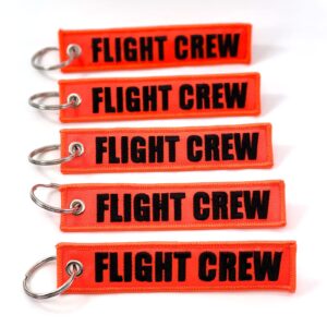 rotary13b1 flight crew - neon orange/black - 5pcs key chains