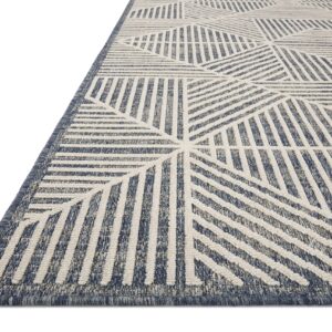 Loloi II Rainier Collection RAI-03 Denim/Ivory 5'-3" x 7'-7" Area Rug