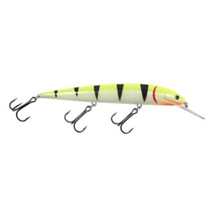 rumble b crankbait, lemon tiger, 3/8 oz, dives 10-14 feet for bass, walleye, trout, and pike