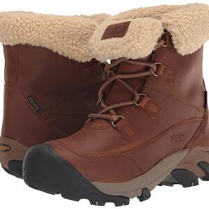 KEEN Women's Betty Boot Short Waterproof Insulated Ankle, Brown/Shitake, 7