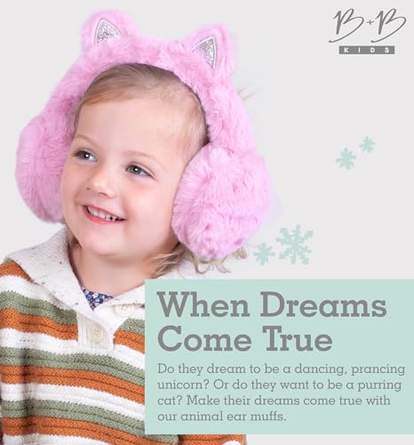 Brook + Bay Ear Muffs For Kids - Winter Kids Ear Muffs for Boys & Girls - Plush Animal Earmuffs - Cozy Ear Warmers for Kids