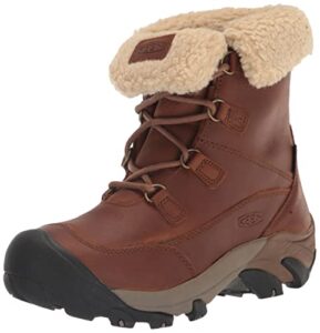 keen women's betty boot short waterproof insulated ankle, brown/shitake, 7