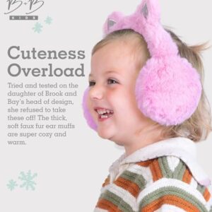 Brook + Bay Ear Muffs For Kids - Winter Kids Ear Muffs for Boys & Girls - Plush Animal Earmuffs - Cozy Ear Warmers for Kids