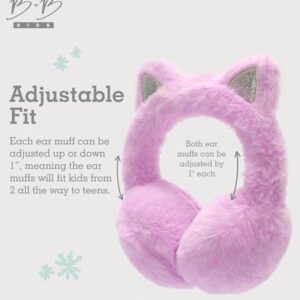 Brook + Bay Ear Muffs For Kids - Winter Kids Ear Muffs for Boys & Girls - Plush Animal Earmuffs - Cozy Ear Warmers for Kids