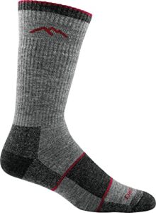 darn tough men's hiker book sock full cushion (style 1405) merino wool, charcoal (large 10-12) - 6 pack