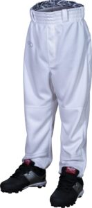 rawlings remix | t-ball & youth baseball & softball | game/practice pants | white/black | x-small