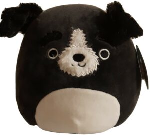 squishmallows official kellytoy plush 8 inch squishy soft plush toy animals (paulie black dog)