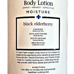 Dr Teal's Elderberry, Vitamin D, & Essential Oils with Vitamin E, Cocoa & Shea Butter Moisturizing Body Lotion, 18 oz, pack of 2, Paraben & Phthalate Free