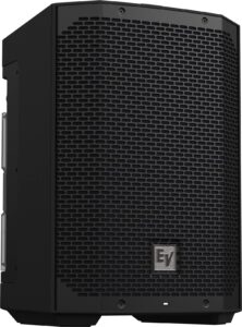 electro-voice everse 8 8" 2-way battery powered loudspeaker with bluetooth, automatic feedback suppression, and music ducking, black