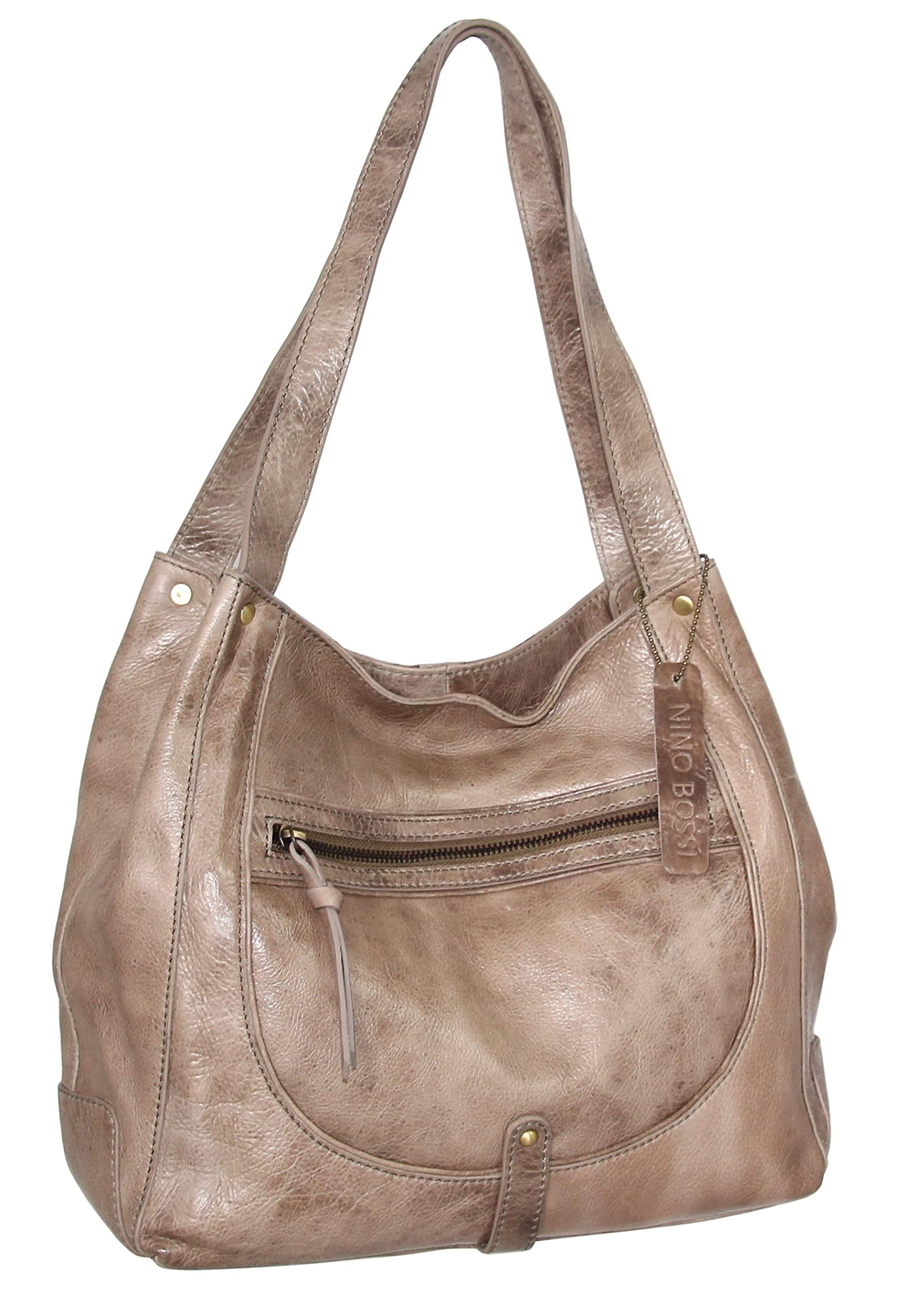 Nino Bossi Handbags Braylee Satchel (Putty)