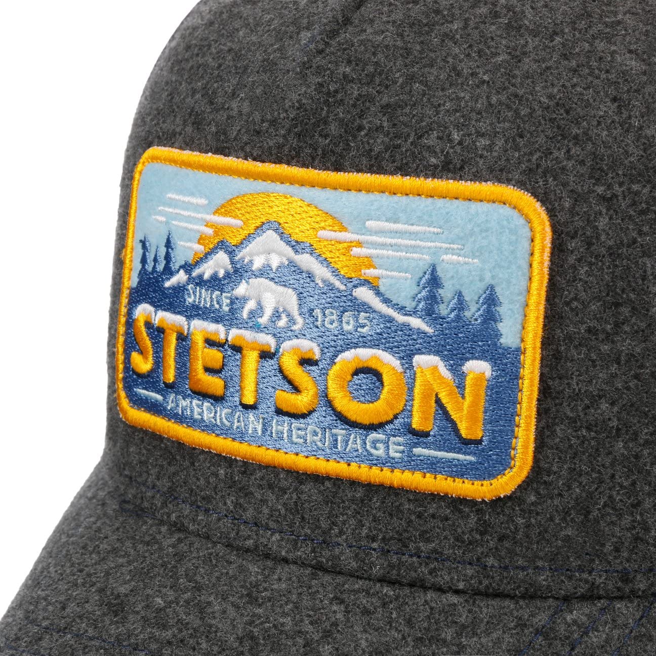 Stetson Polar Trucker Cap Men Grey-Blue One Size