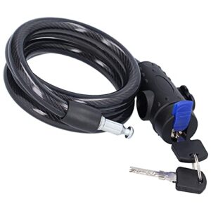 Steel Wire Lock, Easy to Carry Bike Lock with Mounting Bracket Electrocar Lock Motorcycle for Lawn Mowers for Outdoor