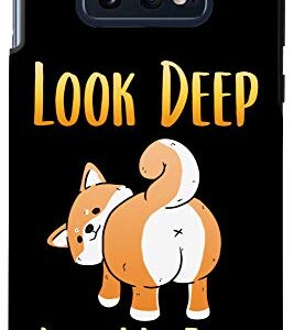 Galaxy S10e Funny Shiba Inu Uni Dog Look Deep Into My Eyes Japan Case