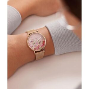 Ted Baker Phylipa Retro Rose Gold Mesh Band Watch (Model: BKPPHS2379I)