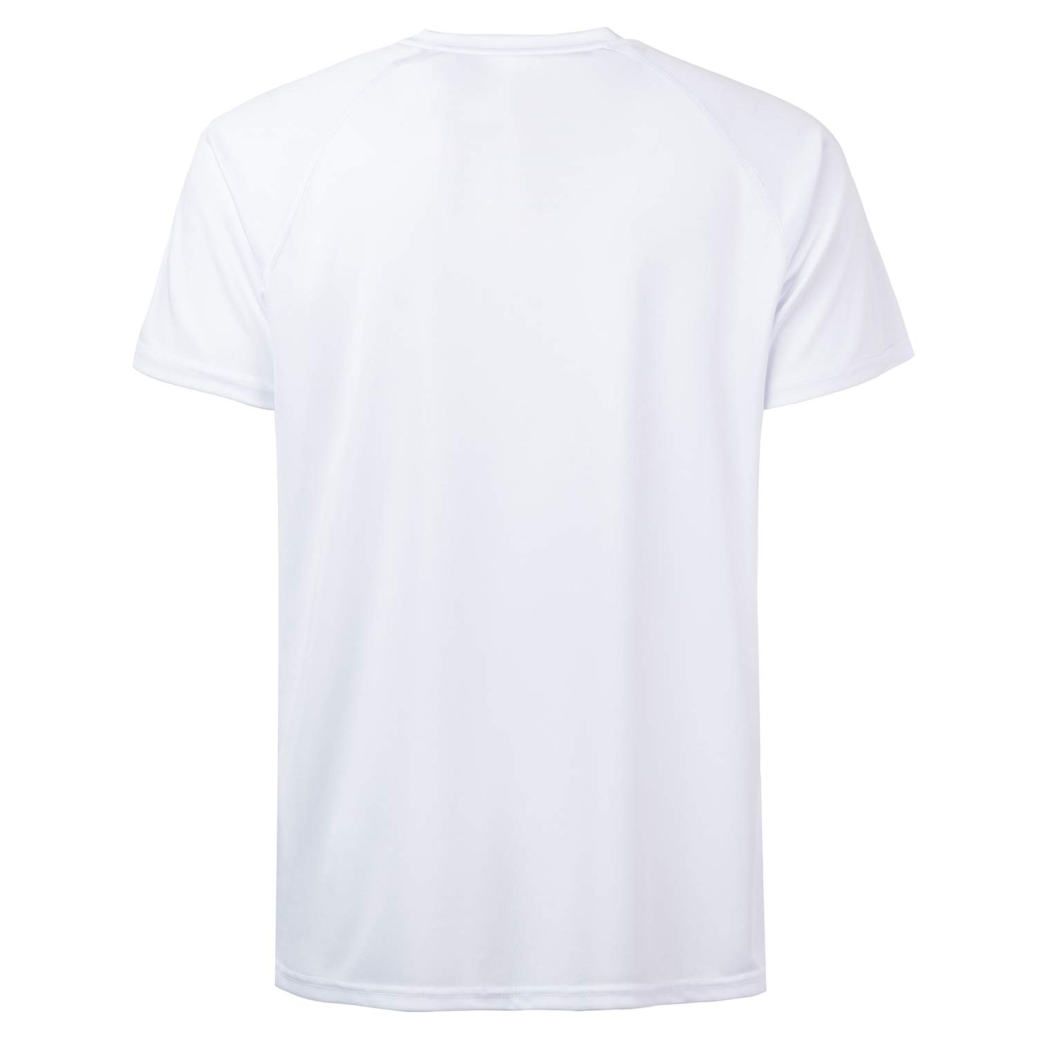 Men's UPF 50+ Sun Protection Shirts Short SleeveQuick Dry Running T-Shirt Lightweight Hiking Sun Shirt(White,M)