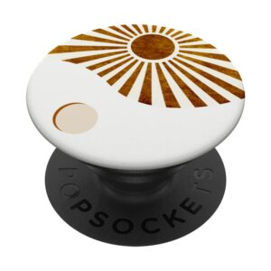 boho yin yang sun rays popsockets swappable popgrip