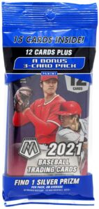 mlb panini 2021 mosaic baseball trading card cello pack