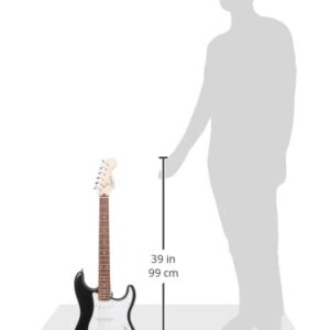 Stratocaster Electric Guitar Kit with Amp, Bag, Strap - Fender Squier, Poplar Body, Laurel Fingerboard