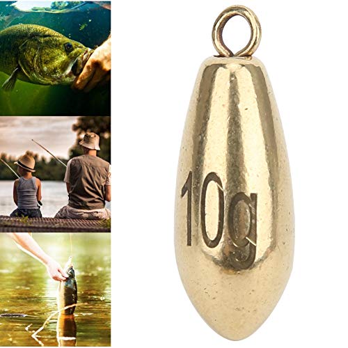 nwejron Fishing Sinkers Set, Alloy Copper Fishing Weights Fishing Sinkers Accessories Kit for Fishing Lovers for Fishing Tool(10g)