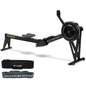 concept2 model d indoor rowing machine with pm5, tall legs and polar h10 ant+ heart rate monitor, m-xxl: 26-36" hrm