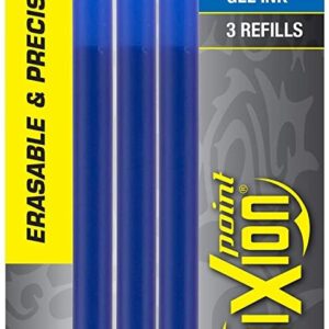 PILOT FriXion Point Erasable & Refillable Gel Ink Pens, Extra Fine Point, Blue Ink, 2 Black and 2 Blue Pens, and 3 black and 3 Blue Refills,