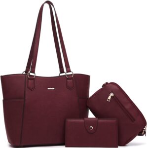 tote handbags for women purse and wallet set large shoulder bags crossbody purses satchel winered