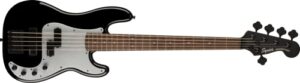 squier contemporary 5-string precision bass, black, laurel fingerboard