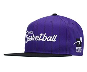 nike pro sports specialties basketball script cap (one size, court purple/black/white)