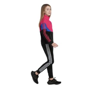 adidas Colorblock Tricot Track Jacket (Large, Real Magenta)