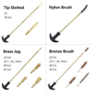 Gun Cleaning Kit Handgun Cleaning Kit Cleaning Tool .22.357/9mm.40.45 Caliber Brass Jags Tips, Gun Brush Tools Great Gifts for Men Women Husband