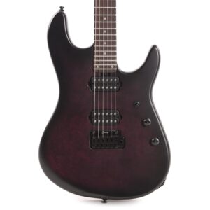 sterling by music man 6 string solid-body electric guitar, right, cosmic purple burst satin (richardson6-cpbs)