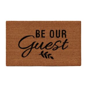 threshold - 'be our guest' doormat black (30x18)